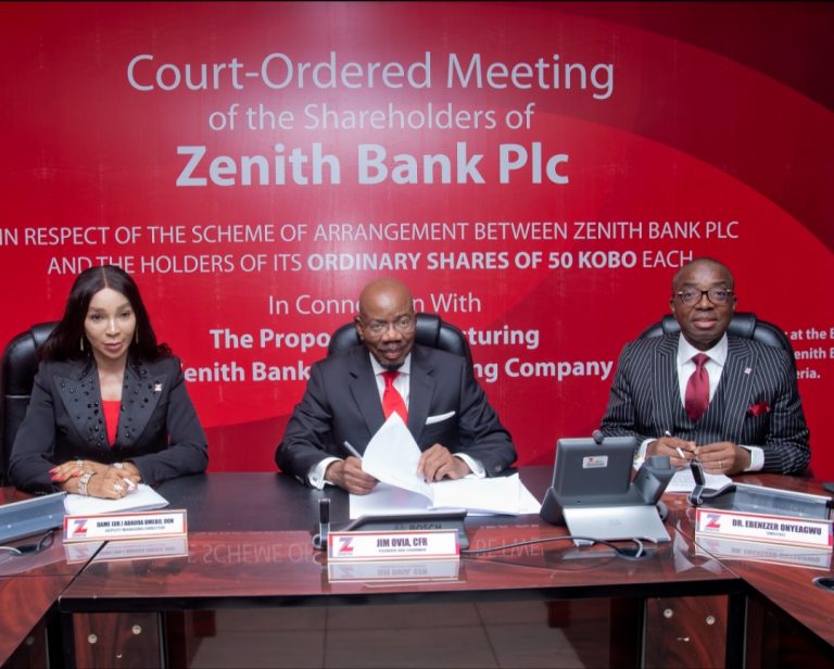 Zenith Bank Shareholders Approve Holdco Structure Transition - P.M.EXPRESS