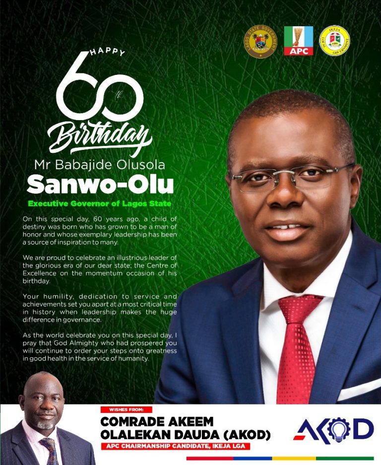 AKOD Celebrates Gov Babajide Sanwo-Olu At 60 - P.M.EXPRESS